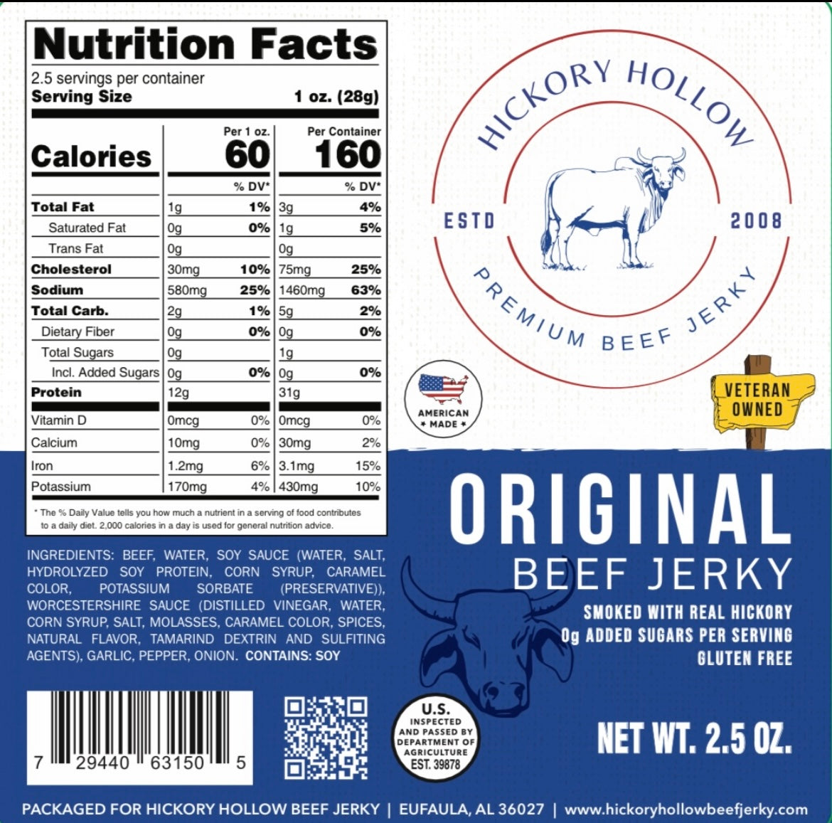 Original Beef Jerky – Hickory Hollow Beef Jerky