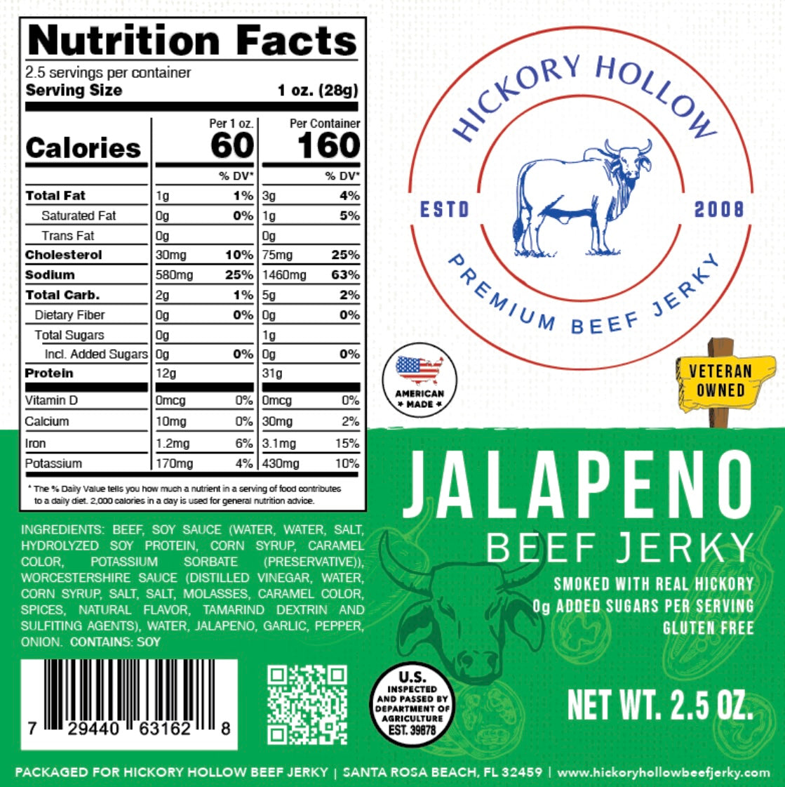 JALAPEÑO BEEF JERKY – Hickory Hollow Beef Jerky